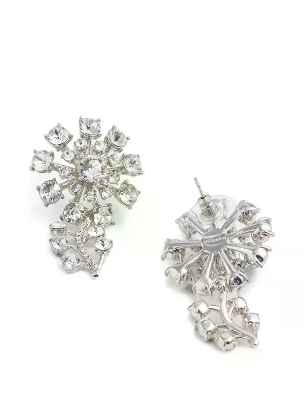 SELF-PORTRAIT Crystal-embellished Floral Earrings