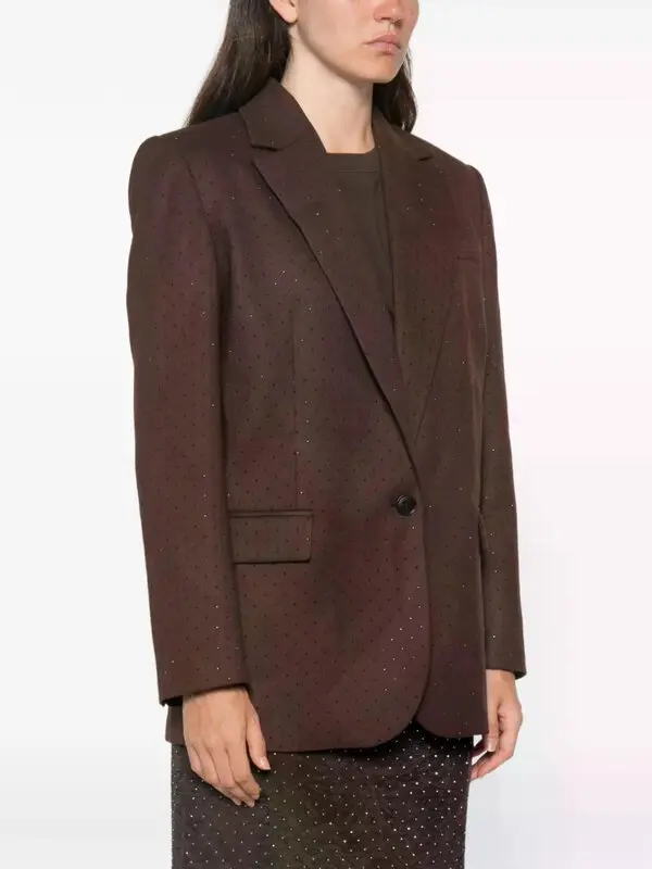 Maje Rhinestone-embellished Striped Blazer