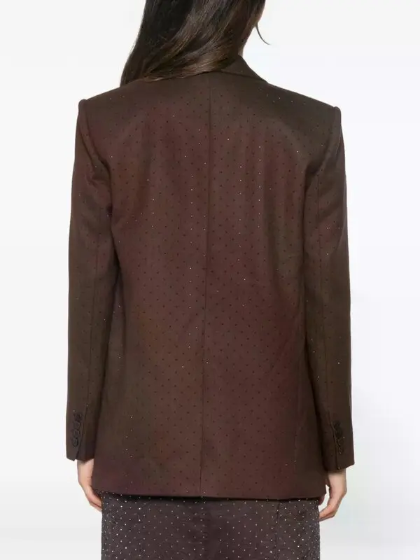 Maje Rhinestone-embellished Striped Blazer