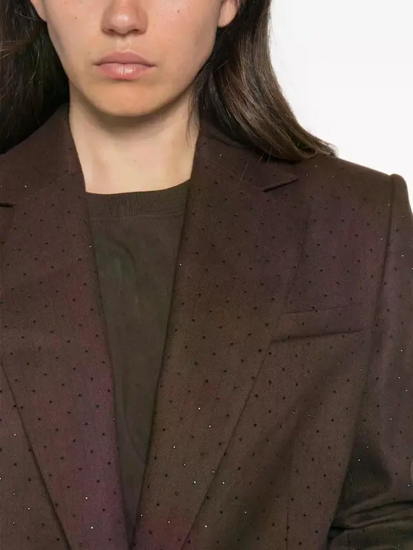 Maje Rhinestone-embellished Striped Blazer