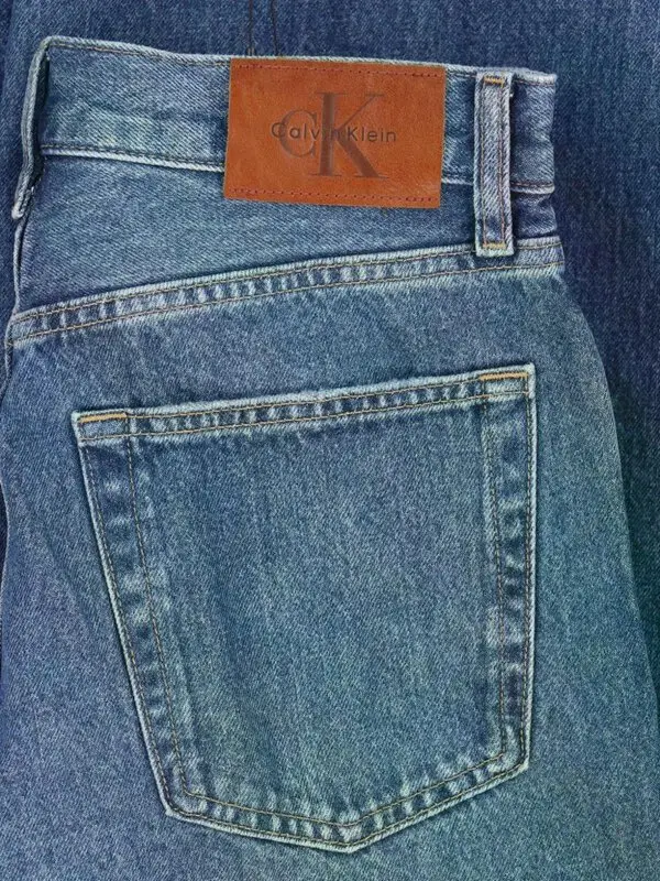 Calvin Klein Logo-patch Straight-leg Jeans