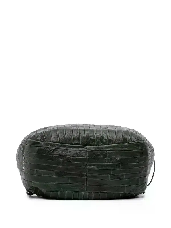 Miu Miu 2010-2026 Nappa Striped Patchwork Shopper Travel Bag