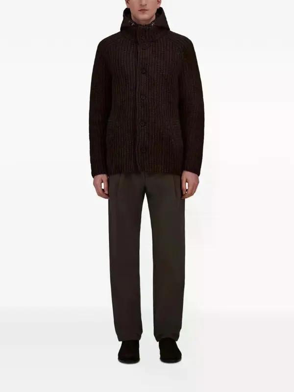 Herno Cable-knit Hooded Jacket