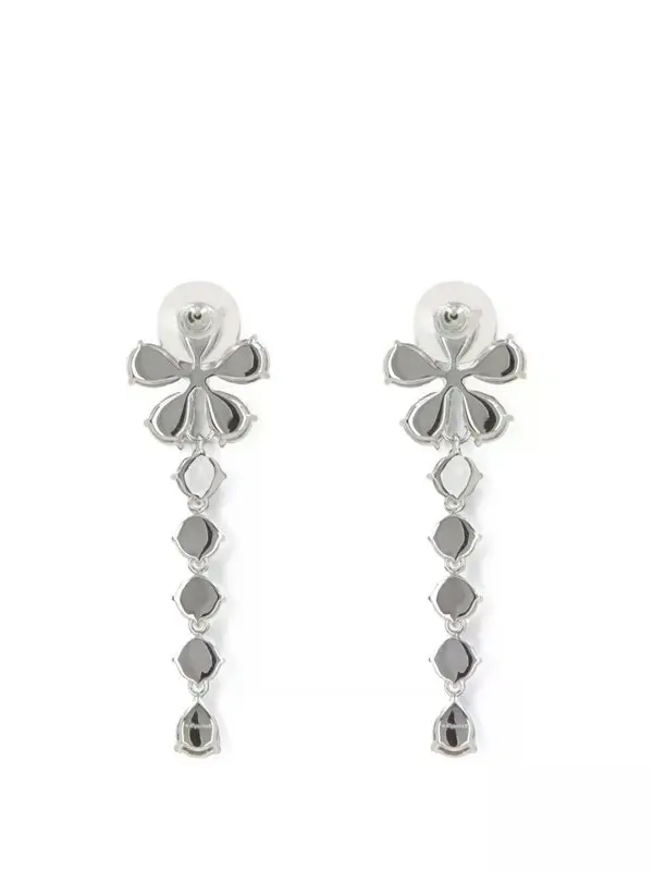SELF-PORTRAIT Crystal Flower Dangle Earrings