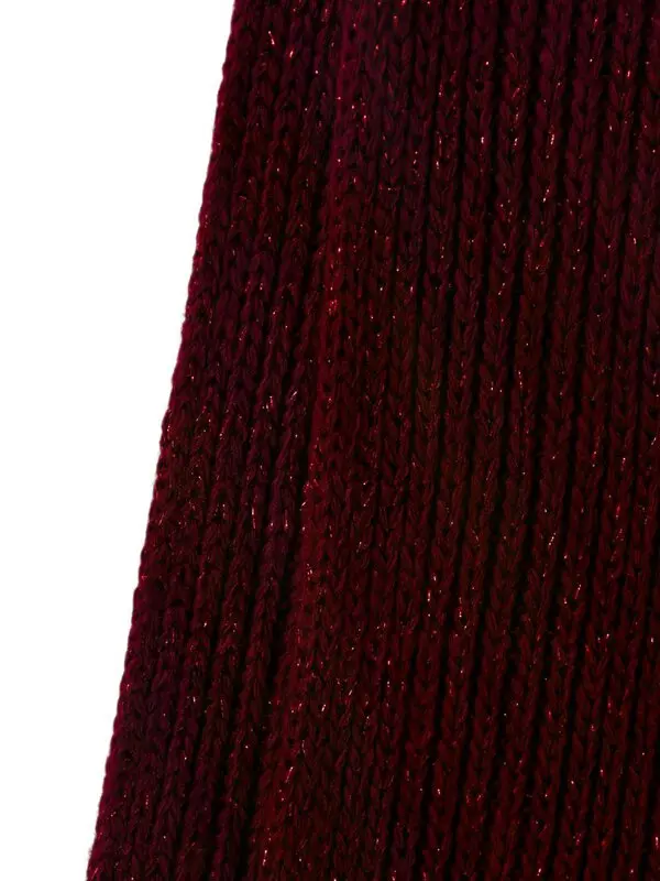 TWINSET Knit Scarf With Lurex - Red
