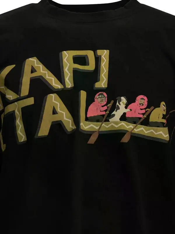 Kapital Mesh-back Logo-print T-shirt