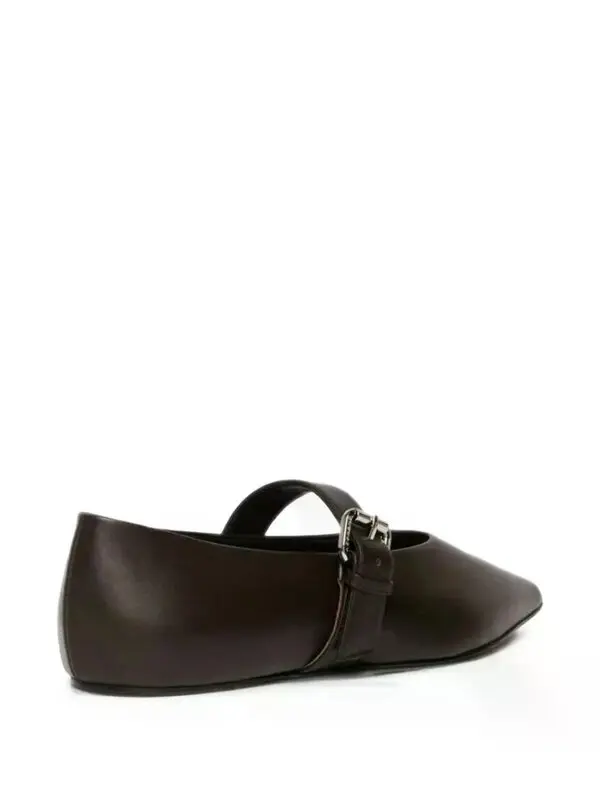 Max Mara Buckle-strap Pointed-toe Ballet Flats