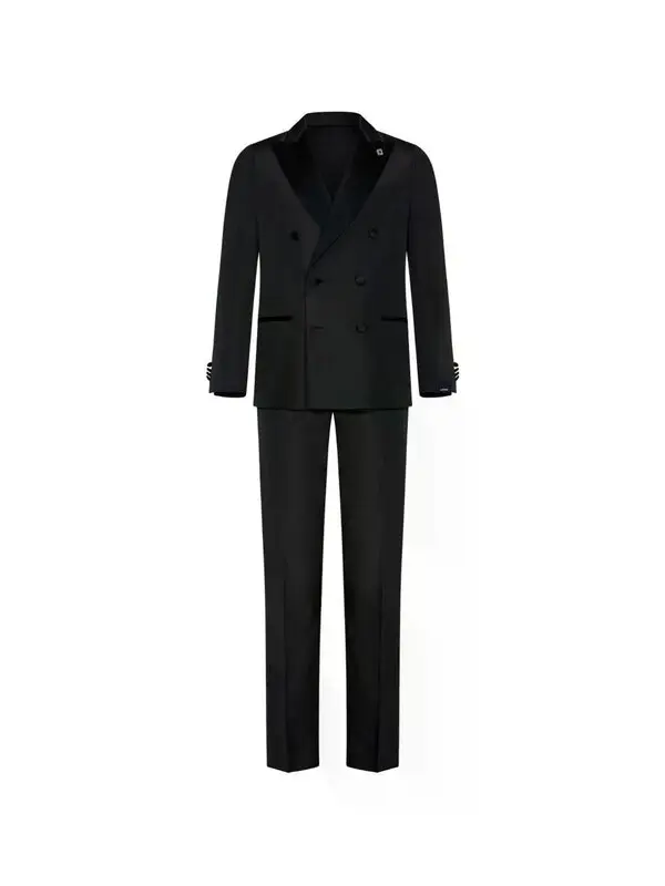 LARDINI Double-breasted Peak-lapel Suit