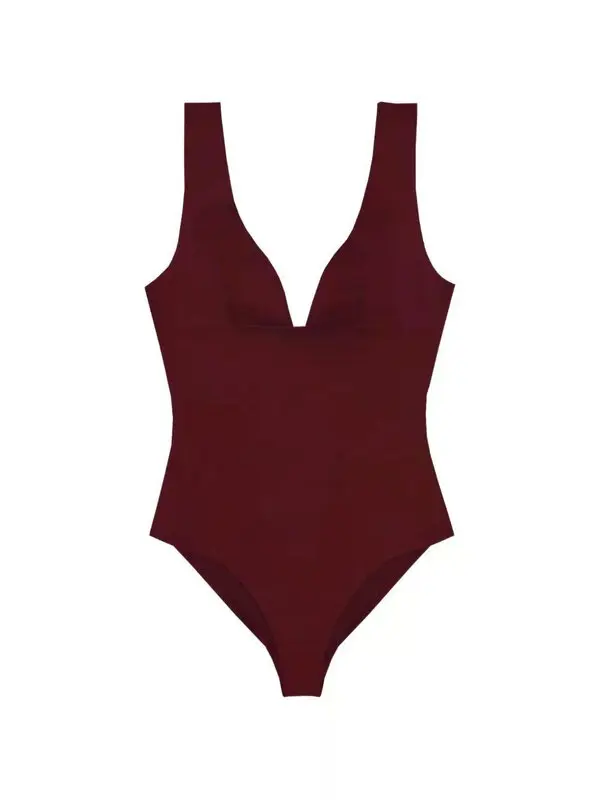 MC2 SAINT BARTH V-neck Swimsuit - Red