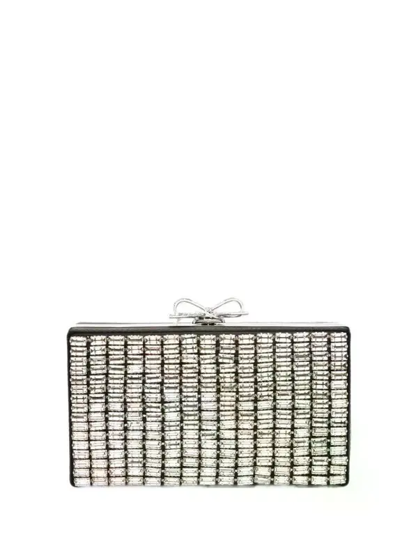 SELF-PORTRAIT Bow Crystal-embellished Clutch Bag