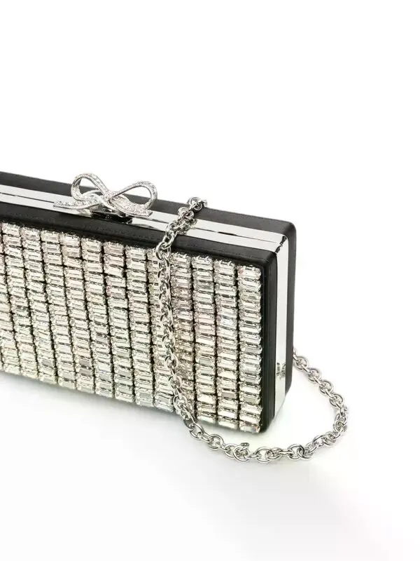 SELF-PORTRAIT Bow Crystal-embellished Clutch Bag