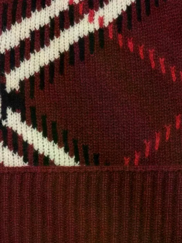 Burberry Check Cashmere Blend Beanie