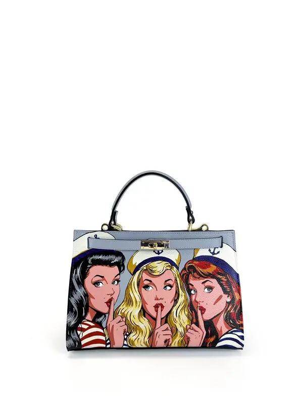 MAISON RUBAIYAT Lucy Hand-painted Leather Bag Sailors