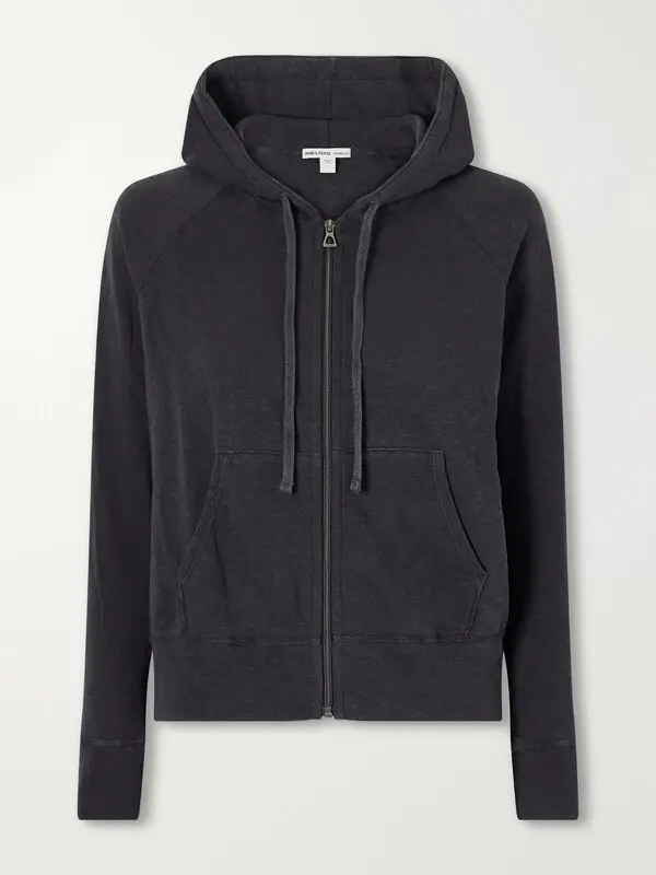 JAMES PERSE French Cotton-terry Hoodie - Blue