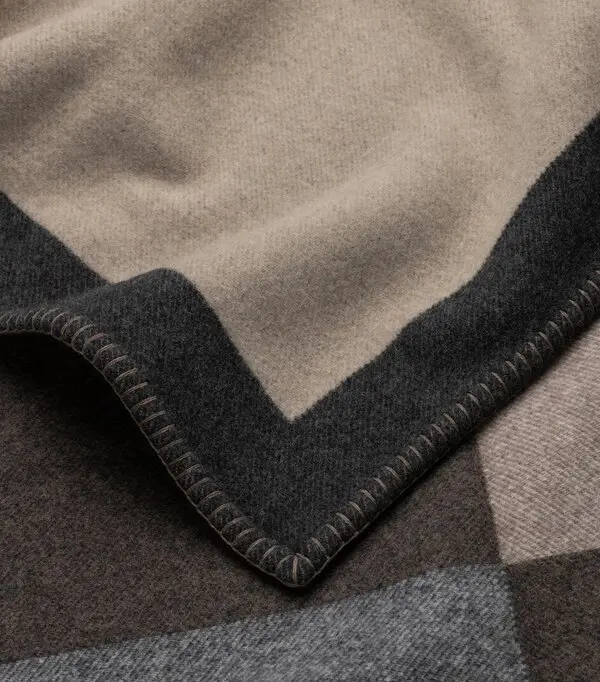 BEGG X CO Wool And Cashmere Valatzu Chequers Throw