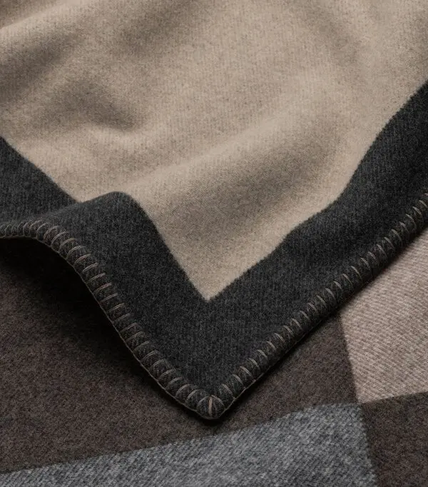 BEGG X CO Wool And Cashmere Valatzu Chequers Throw