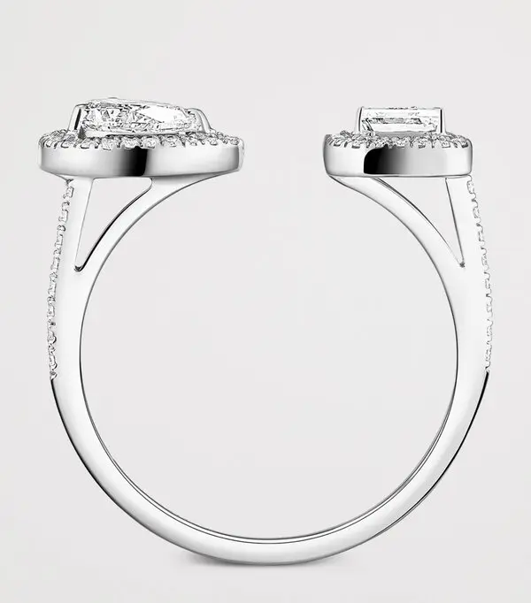 Messika My Twin White Gold And Diamond Toi Et Moi Ring