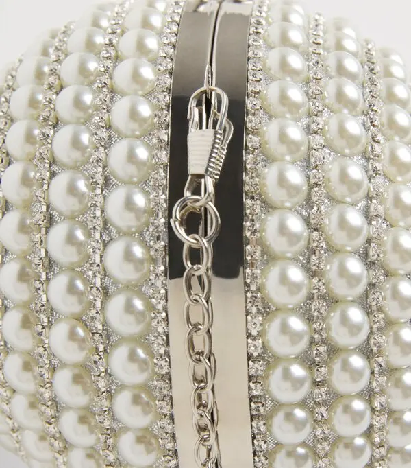DAVID CHARLES Faux Pearl Embellished Cross-body Bag