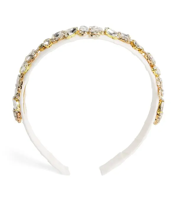 DAVID CHARLES Diamanté And Faux Pearl-embellished Headband - Ivory