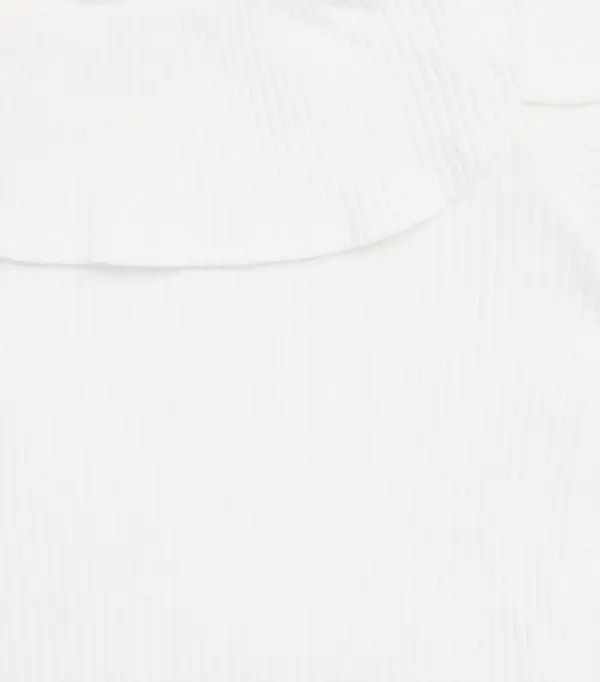 Monnalisa Pearl-trim Ruffle Sweater