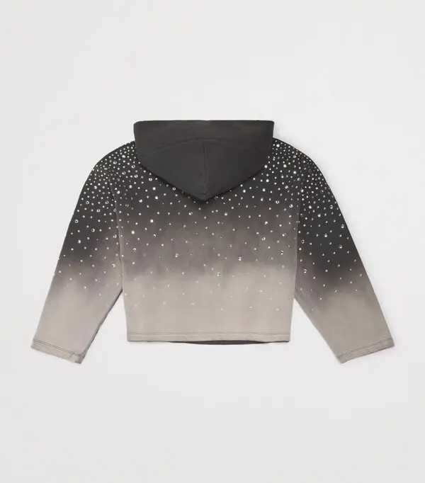 Monnalisa Degradé Rhinestone-embellished Sweatshirt
