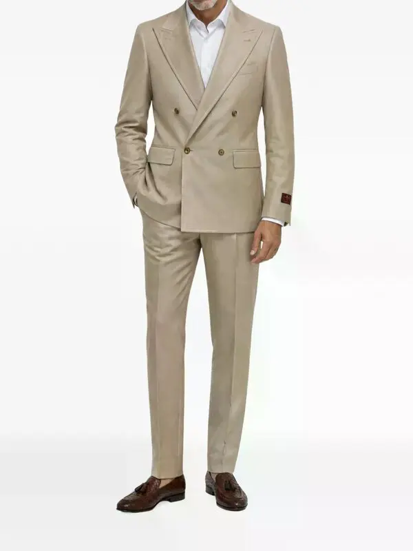 FRANZESE COLLECTION Rolls Royce Double-breasted Two Piece Suit - Neutrals