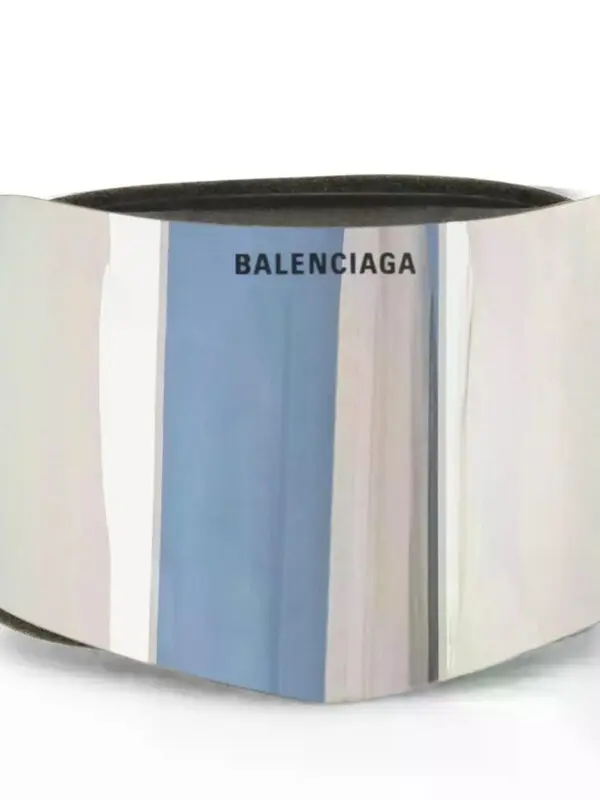 Balenciaga Ski Mask Logo-detail Goggles - Silver