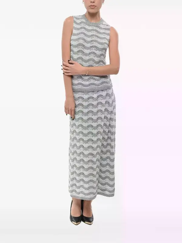 COLOUR MARKET Lurex Stripe Tank Top