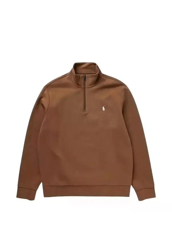 Polo Ralph Lauren Logo-embroidered Quarter-zip Sweater - Brown