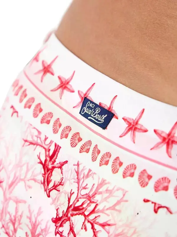 MC2 SAINT BARTH Virgo Coral-print Side-tie Bikini Bottoms