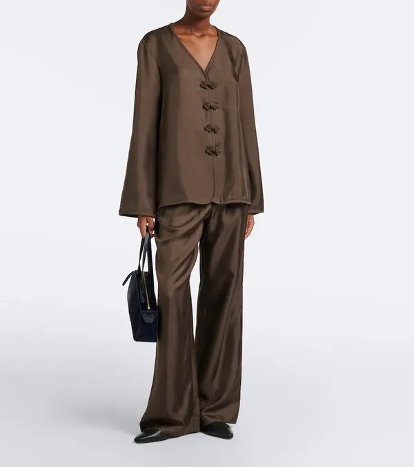RÓHE Oversized Silk Blouse