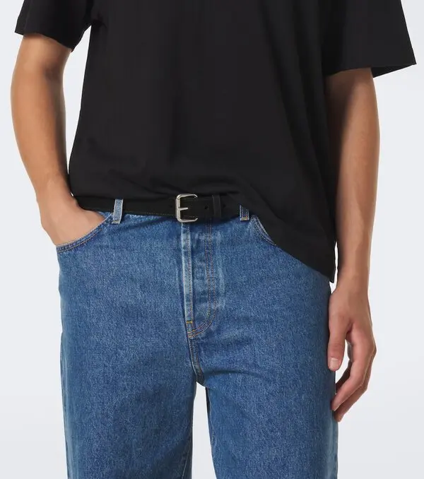 THE ROW Geo Suede Belt