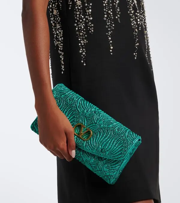 Valentino Garavani Small Cloque Jacquard Shoulder Bag