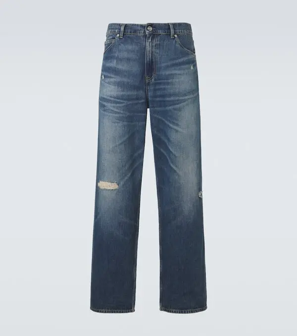Our Legacy Vast Cut Distressed Wide-leg Jeans - Blue