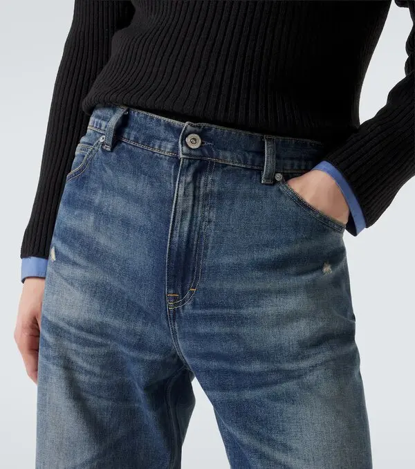 Our Legacy Vast Cut Distressed Wide-leg Jeans