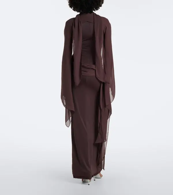 DE LA VALI Sabela Georgette Maxi Dress
