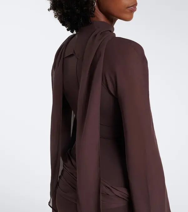 DE LA VALI Sabela Georgette Maxi Dress