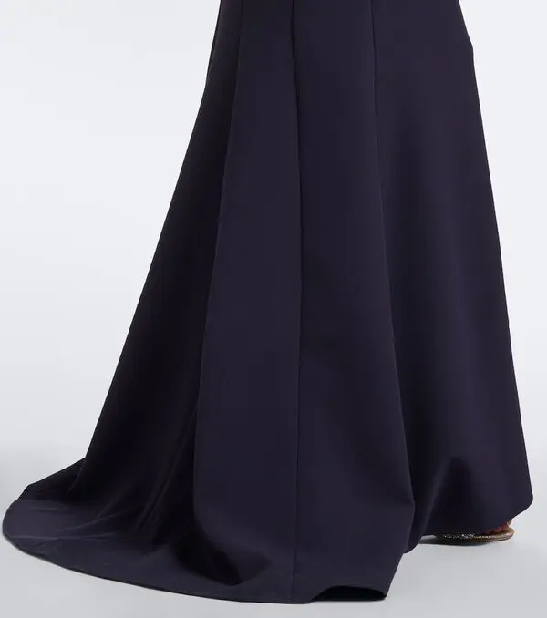 Safiyaa Lark Embellished Halterneck Crepe Gown