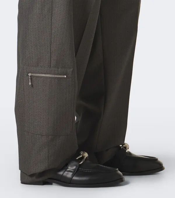 Bottega Veneta Pinstripe Wool And Mohair Wide-leg Pants