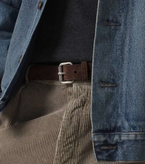 THE ROW Geo Suede Belt
