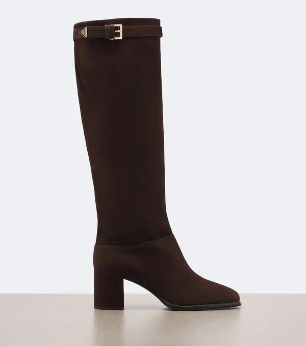 Prada Suede Knee-high Boots