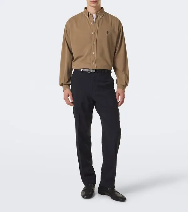 Prada Wool And Mohair Straight Pants