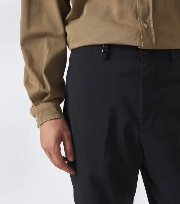 Prada Wool And Mohair Straight Pants