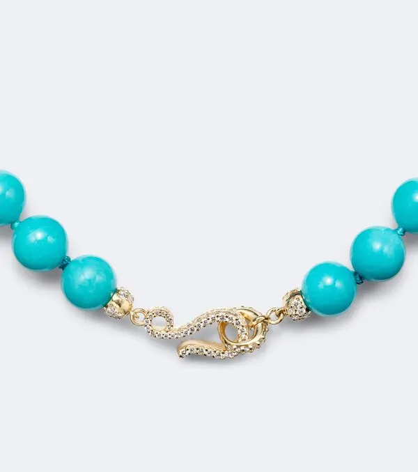SUZANNE KALAN 18kt Necklace With Amazonites And Diamonds