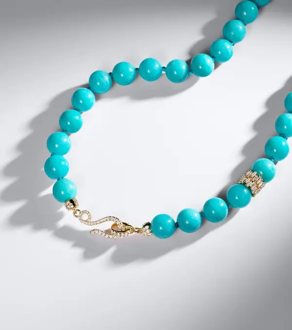 SUZANNE KALAN 18kt Necklace With Amazonites And Diamonds