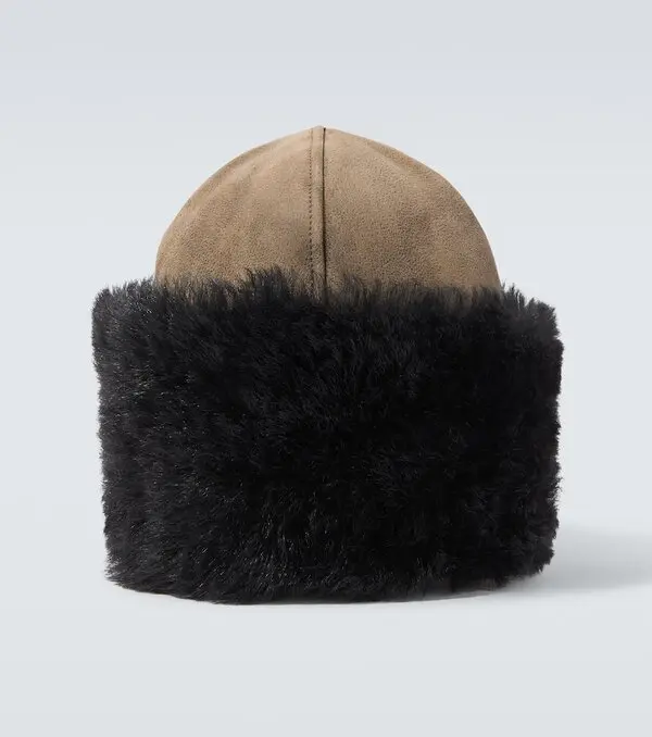 Our Legacy Blizzard Leather And Shearling Hat