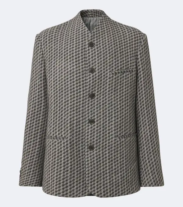 Giorgio Armani Cashmere And Wool-blend Blazer - Grey