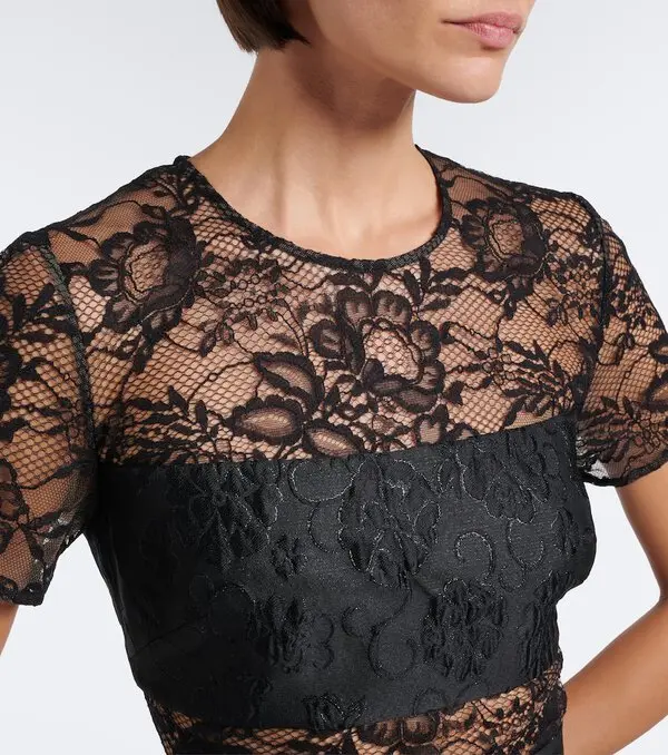 Elie Saab Lace Midi Dress