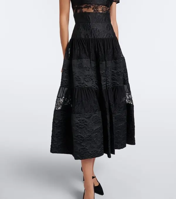 Elie Saab Lace Midi Dress