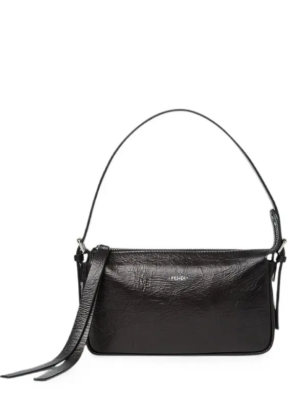 Fendi Zip Top Small Leather Shoulder Bag
